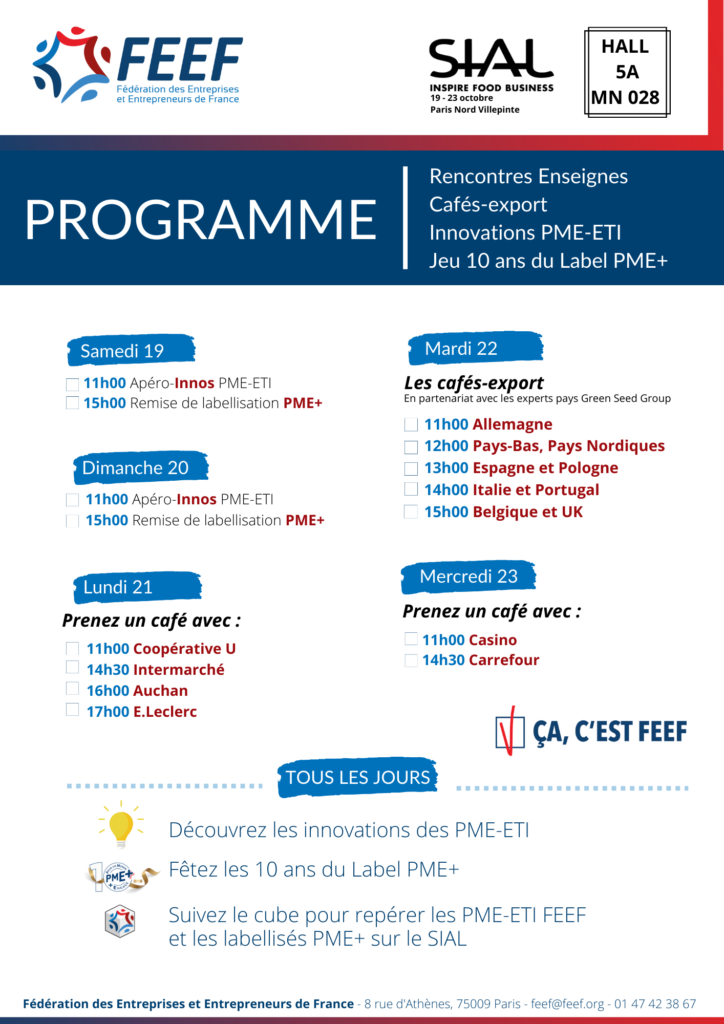 SIAL 2024 : Découvrez le programme des Rv et animations sur le stand de ...